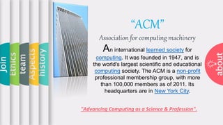 Association for computing machinery | PPT