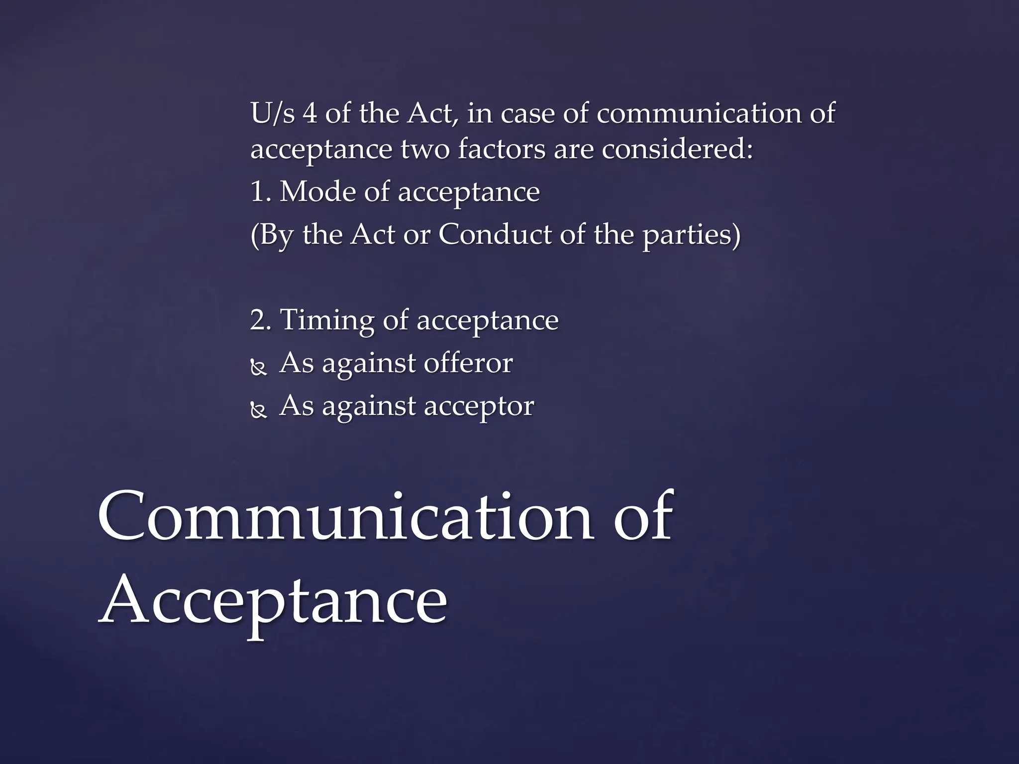 Business Law: Communication and Revocation of Offer & Acceptance | PPTX