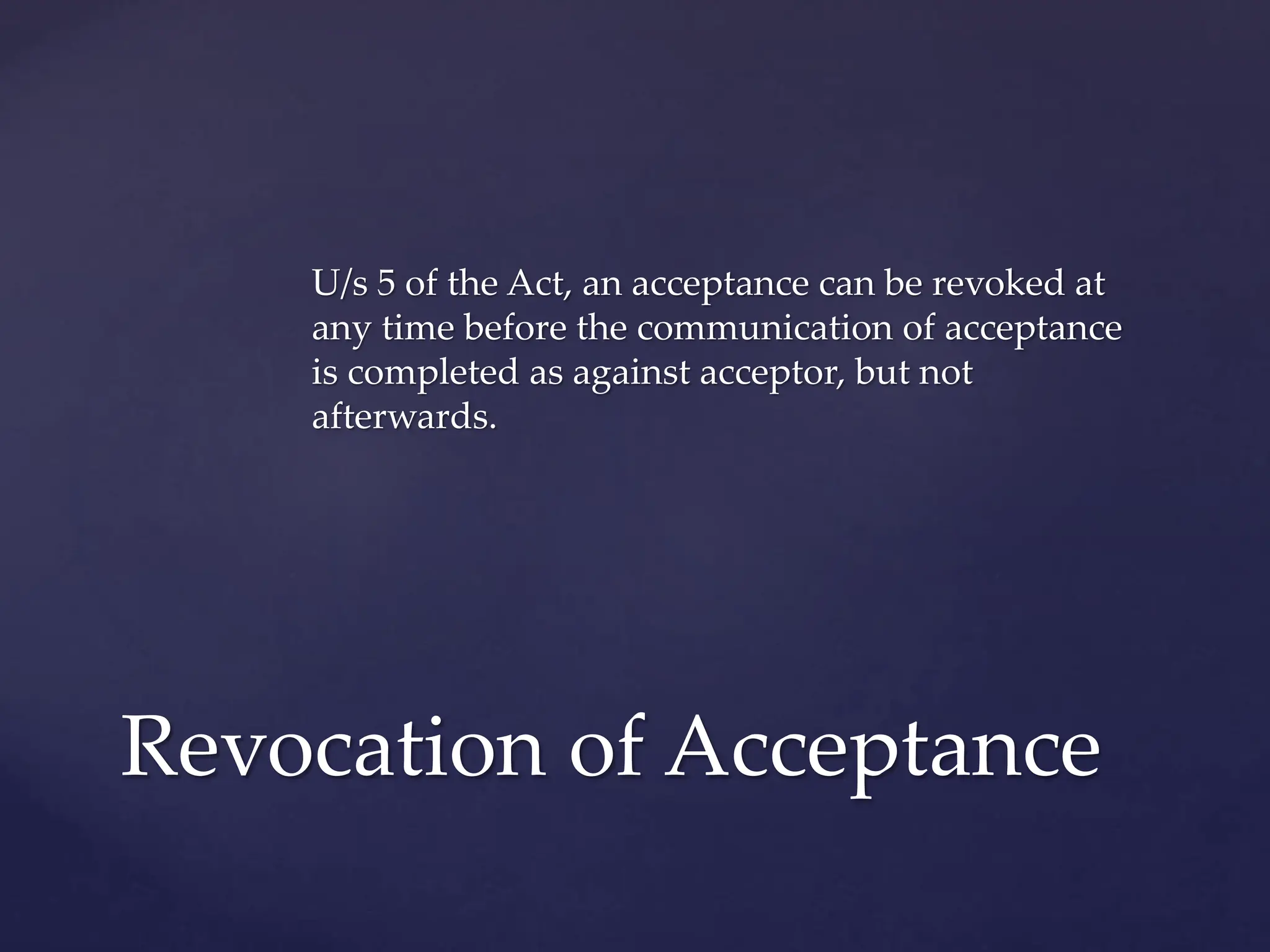 Business Law Communication And Revocation Of Offer And Acceptance Pptx