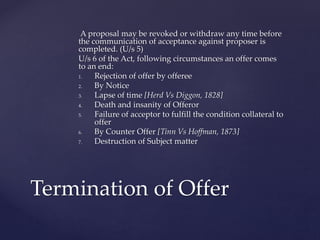 Business Law: Communication and Revocation of Offer & Acceptance | PPTX