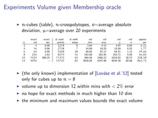 Oracle-based algorithms for high-dimensional polytopes. | PPT
