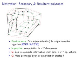 Oracle-based algorithms for high-dimensional polytopes. | PPT