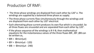Ac machines: Rotating Magnetic Field and its production | PPTX