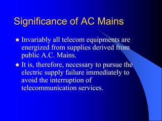 AC Mains Supply Failure | PPT | Road-Side Assistance | Automotive