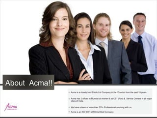 Acma Computers : Company Profile ( IT Services & Solutions Provider ) | PPT
