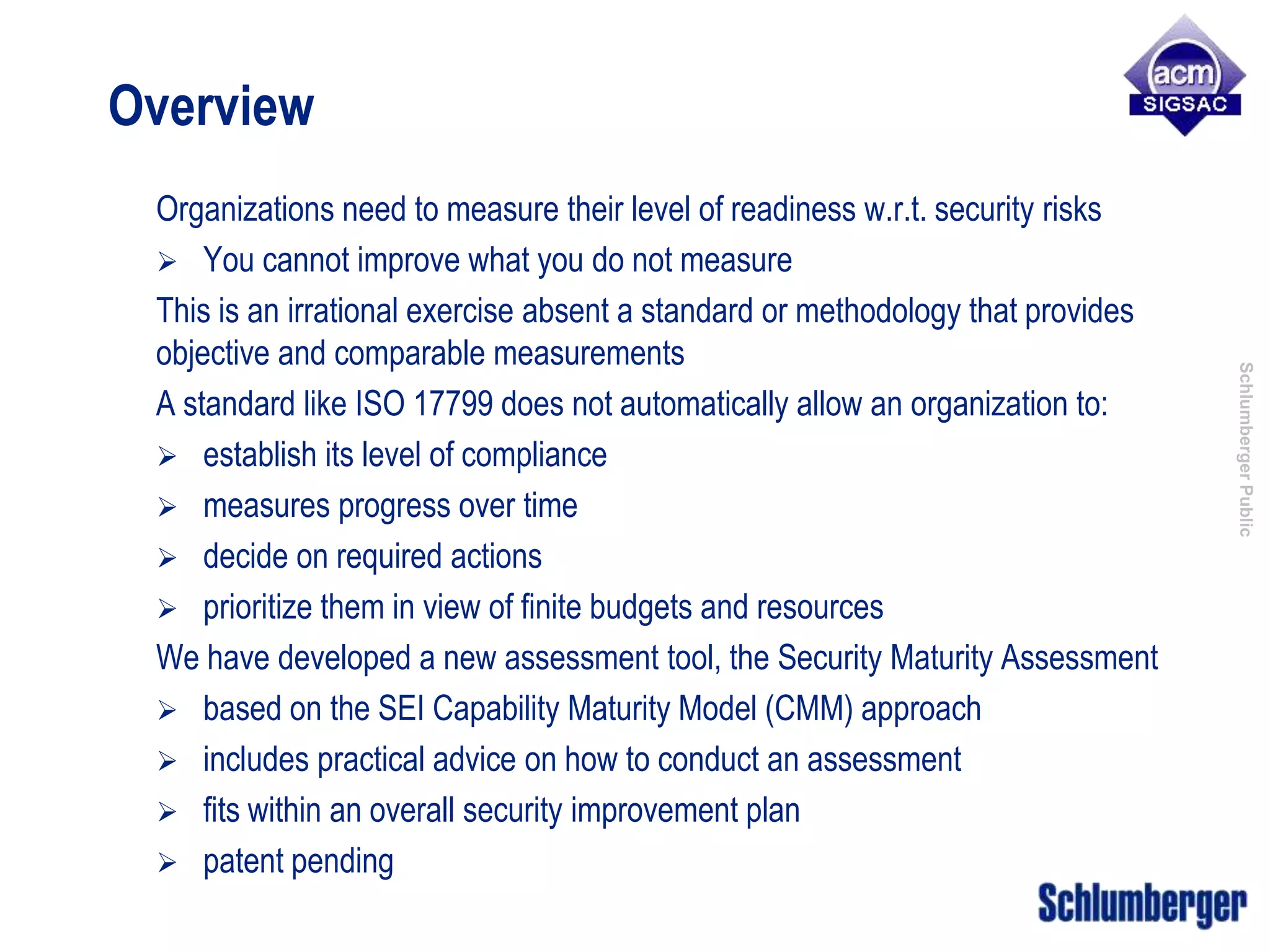 Security Maturity Assessment | PPT