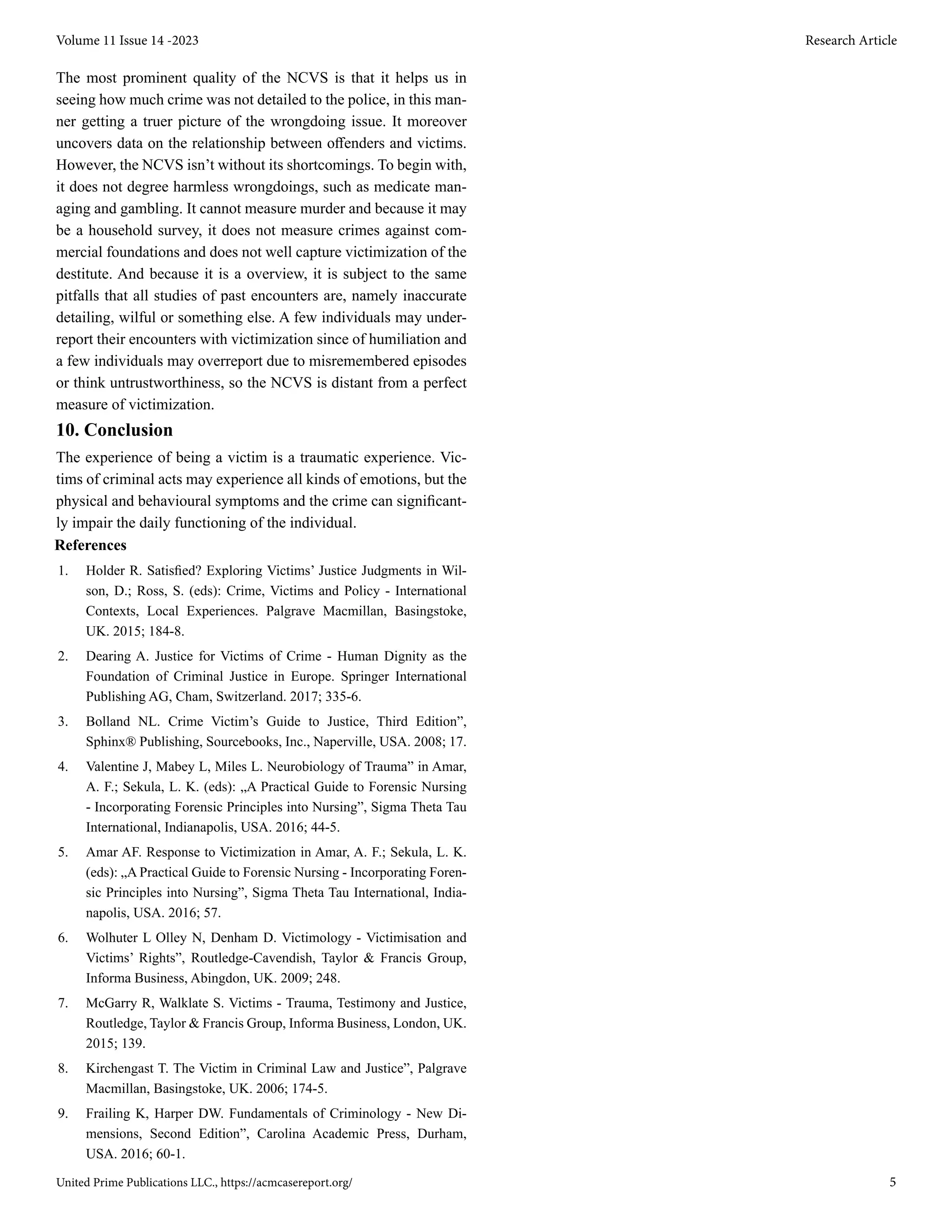 The Experience of a Victim is a Traumatic Experience | PDF