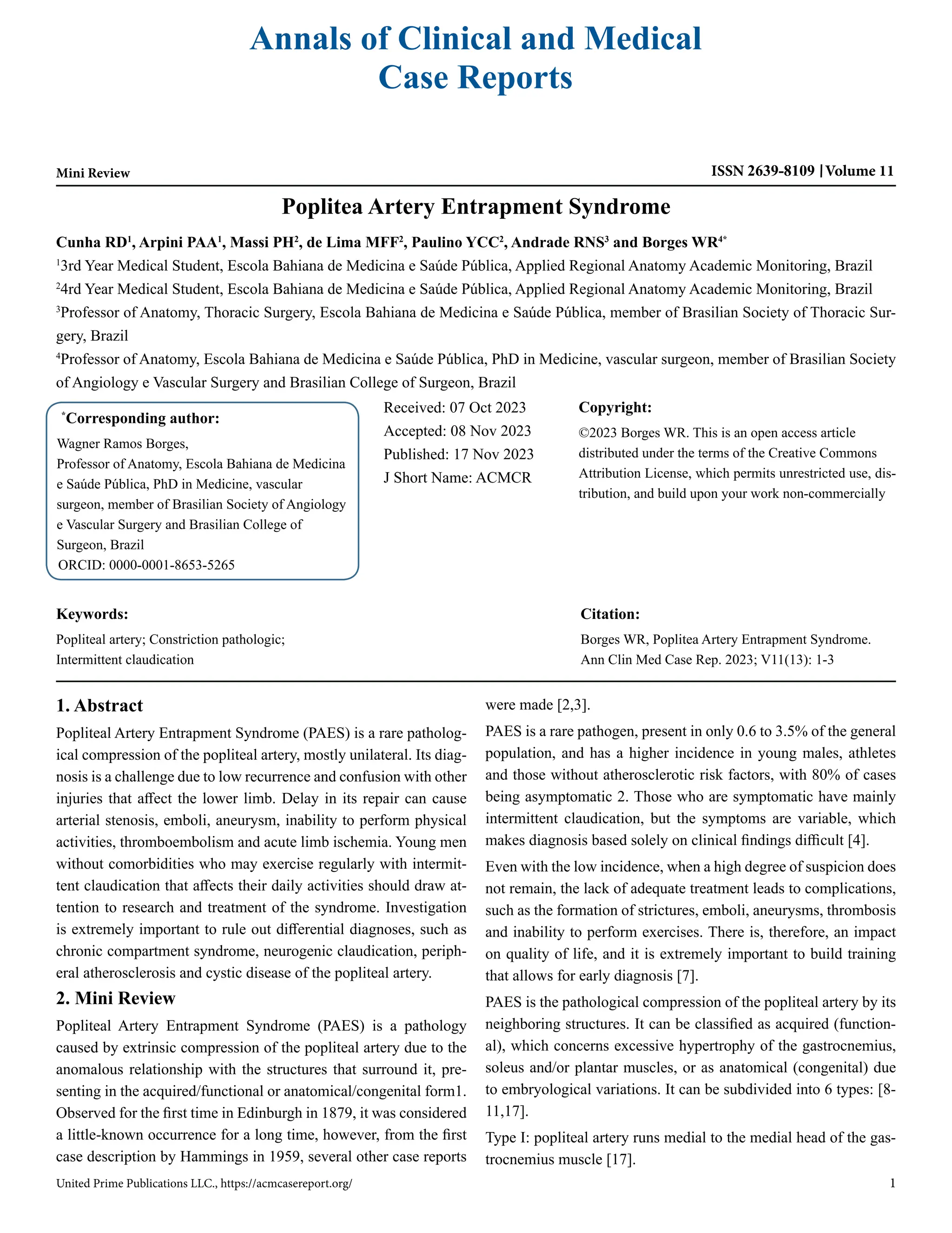 Poplitea Artery Entrapment Syndrome | PDF