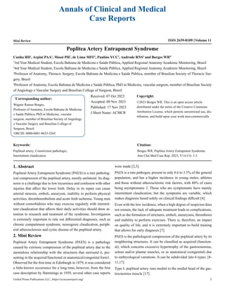 Poplitea Artery Entrapment Syndrome | PDF