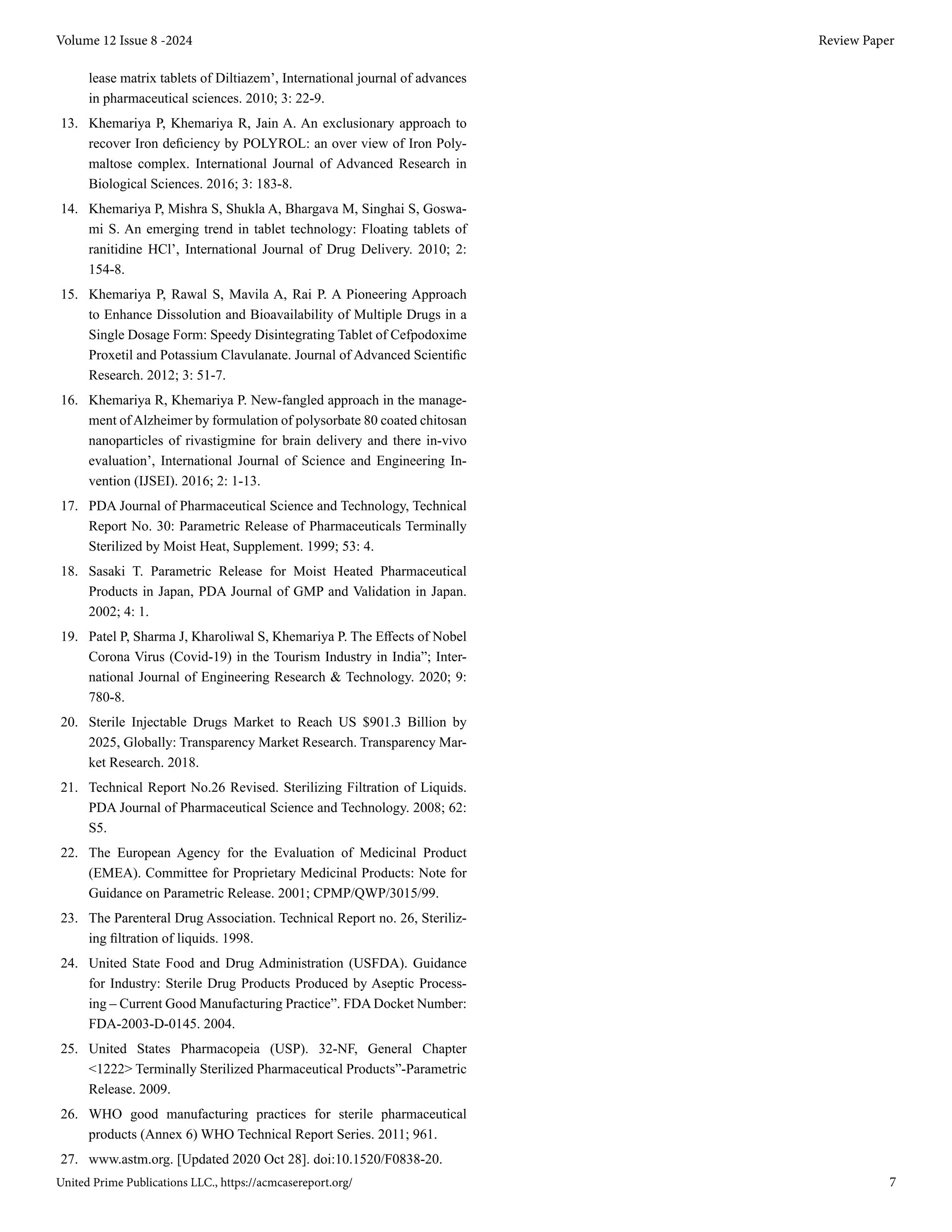 An Over View of Sterile Filtration Validation: A Key Elements for ...