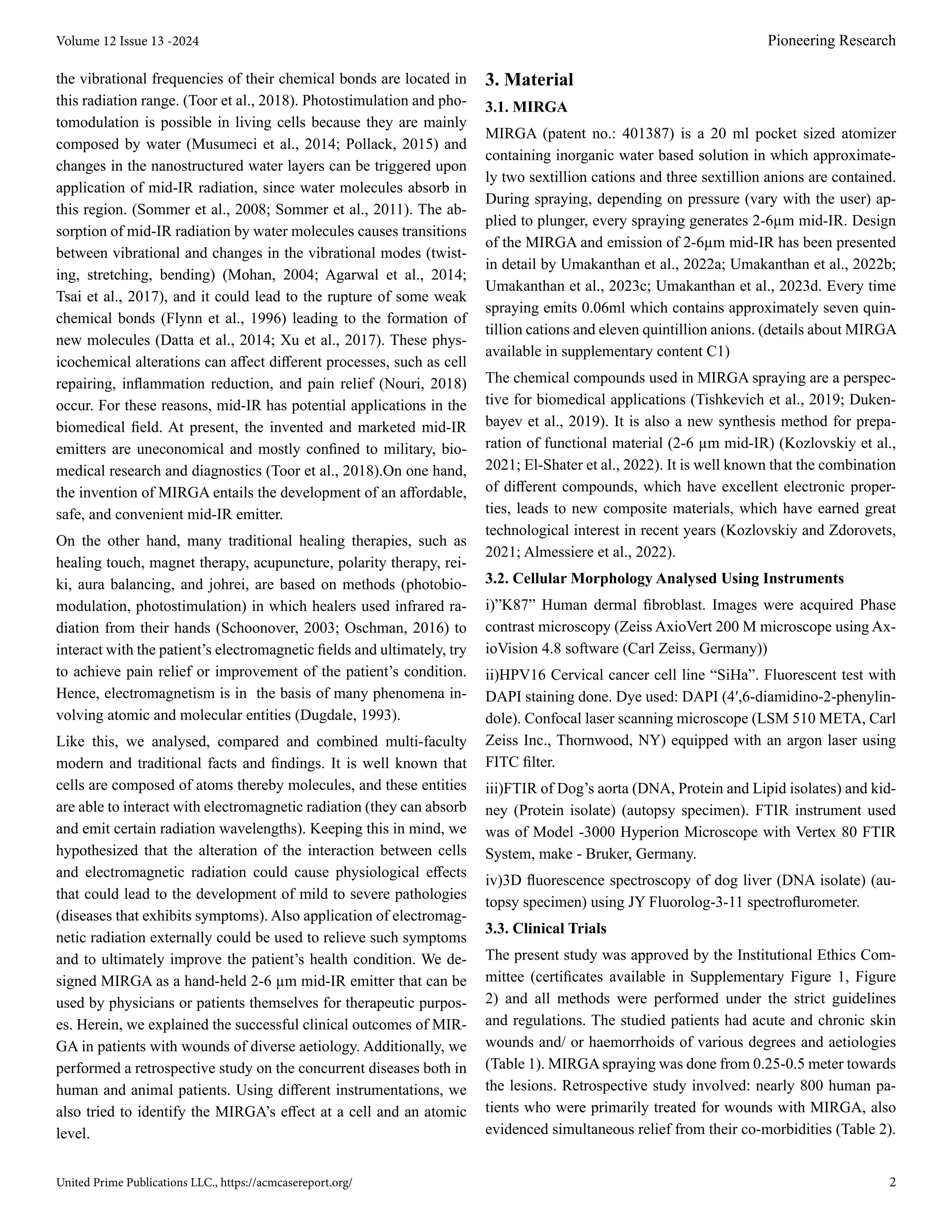 The Invention of the Mid-Infrared Generating Atomizer and its Human and ...