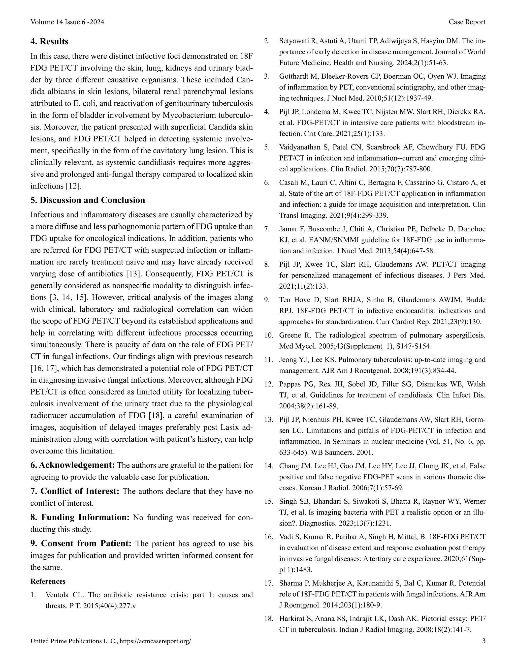 Disseminated Infection Characterization on FDG-PET/CT: Clinico ...