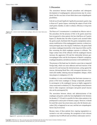 Advanced Esophagogastric Cancer after Bariatric Procedure | PDF ...