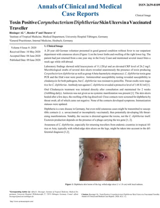 Toxin Positive Corynebacterium Diphtheriae Skin Ulcers in a Vaccinated ...