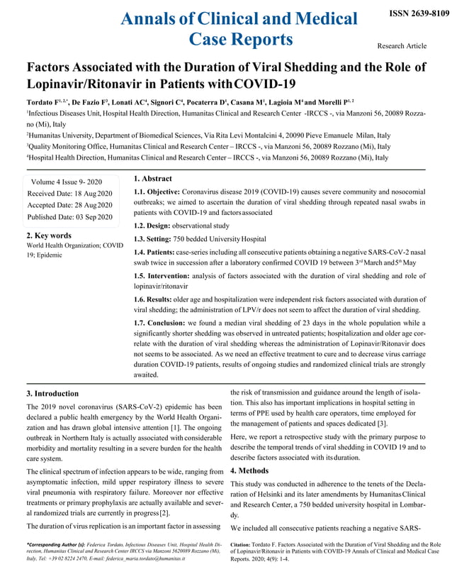 Annals of Clinical and Medical Case Reports - Acmcasereport | PDF