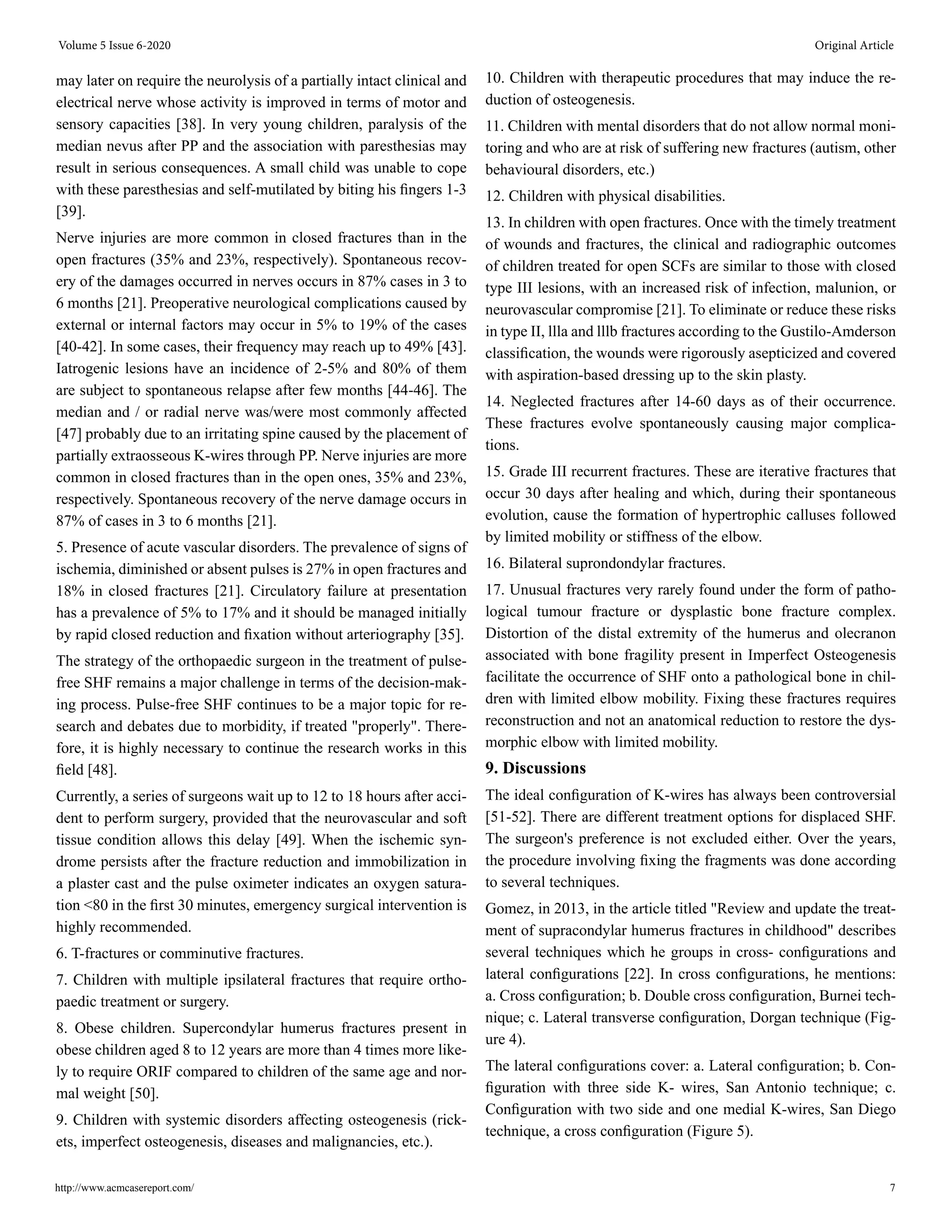 ‘Double X’ Cross Fixationin Paediatric Supracondylar Humerus Fractures ...
