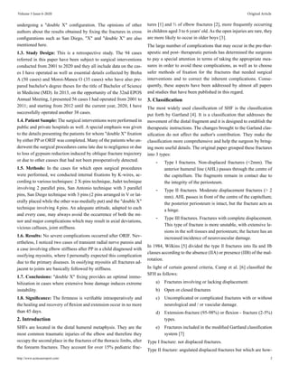 ‘Double X’ Cross Fixationin Paediatric Supracondylar Humerus Fractures ...