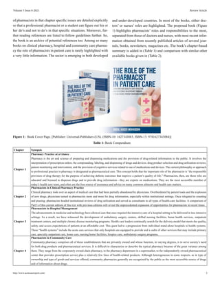The Role of the Pharmacist in Patient Care (Book Review) | PDF