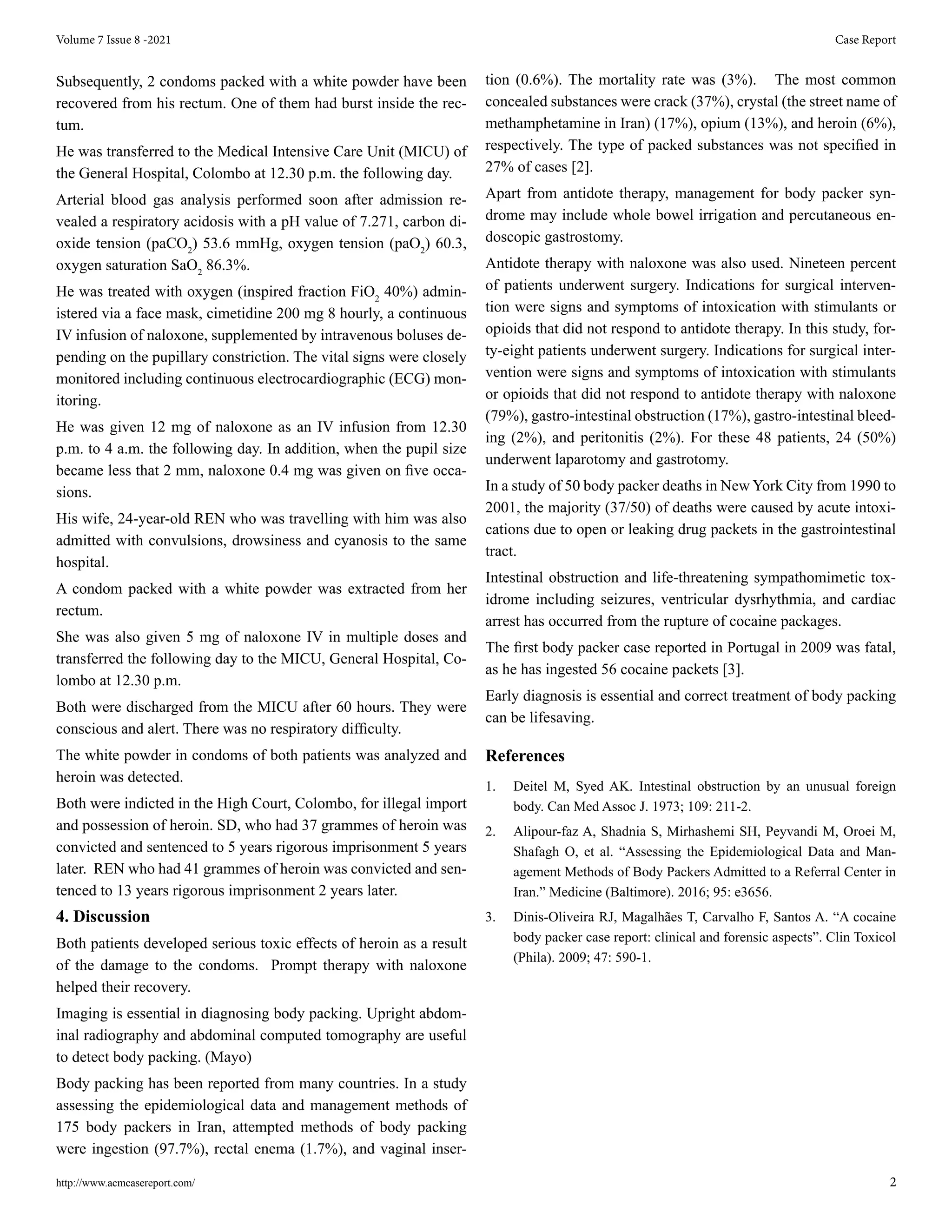 Body packer syndrome in Sri Lanka | PDF