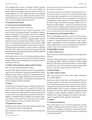 Catha Edulis Forsk and Its Adverse Effects On Health: Current and Ongoing Factuality | PDF