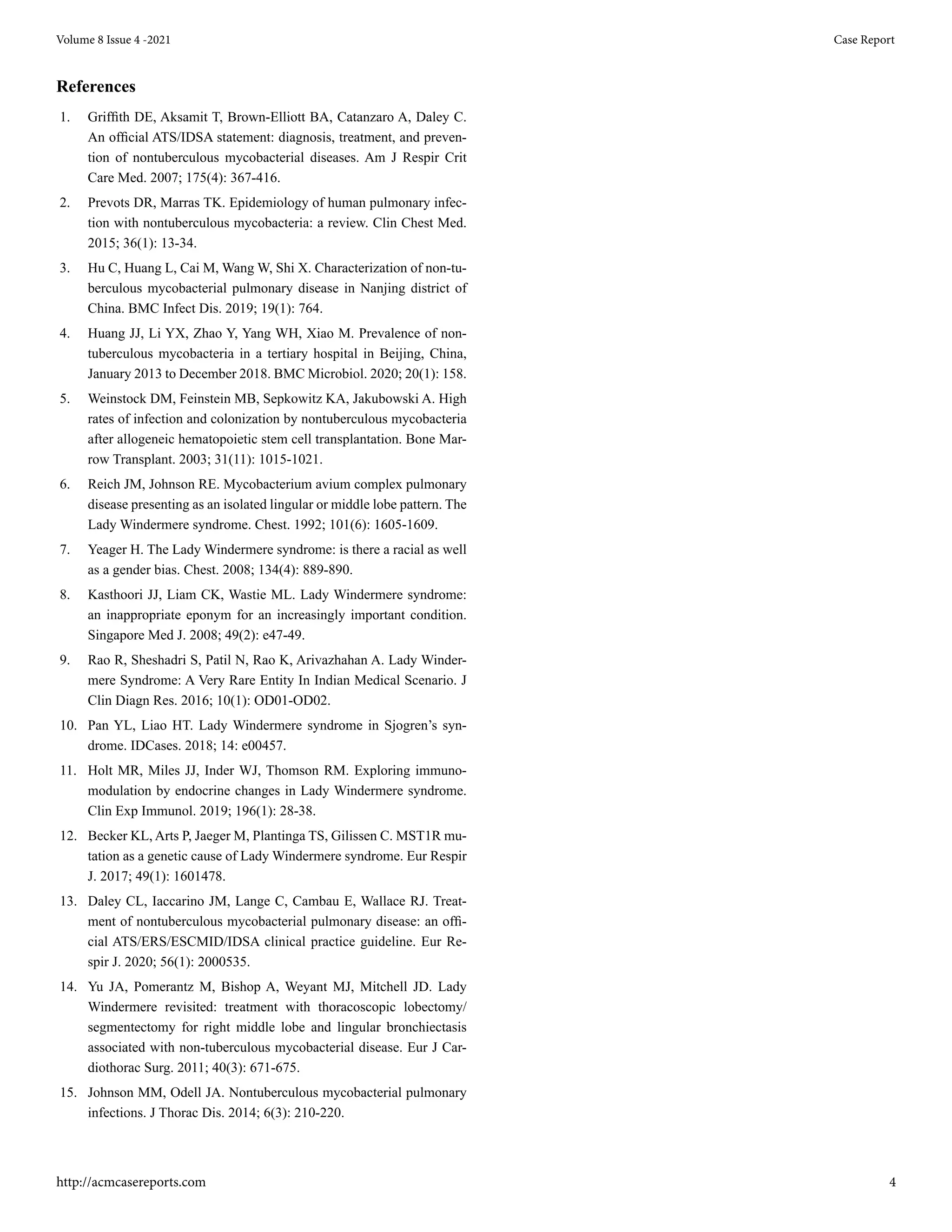 Repeated Hemoptysis With Progressive Bronchiectasis: A Case Report of Lady Windermere Syndrome | PDF