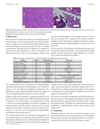 Skull Metastasis from Papillary Thyroid Carcinoma: Case Report and ...