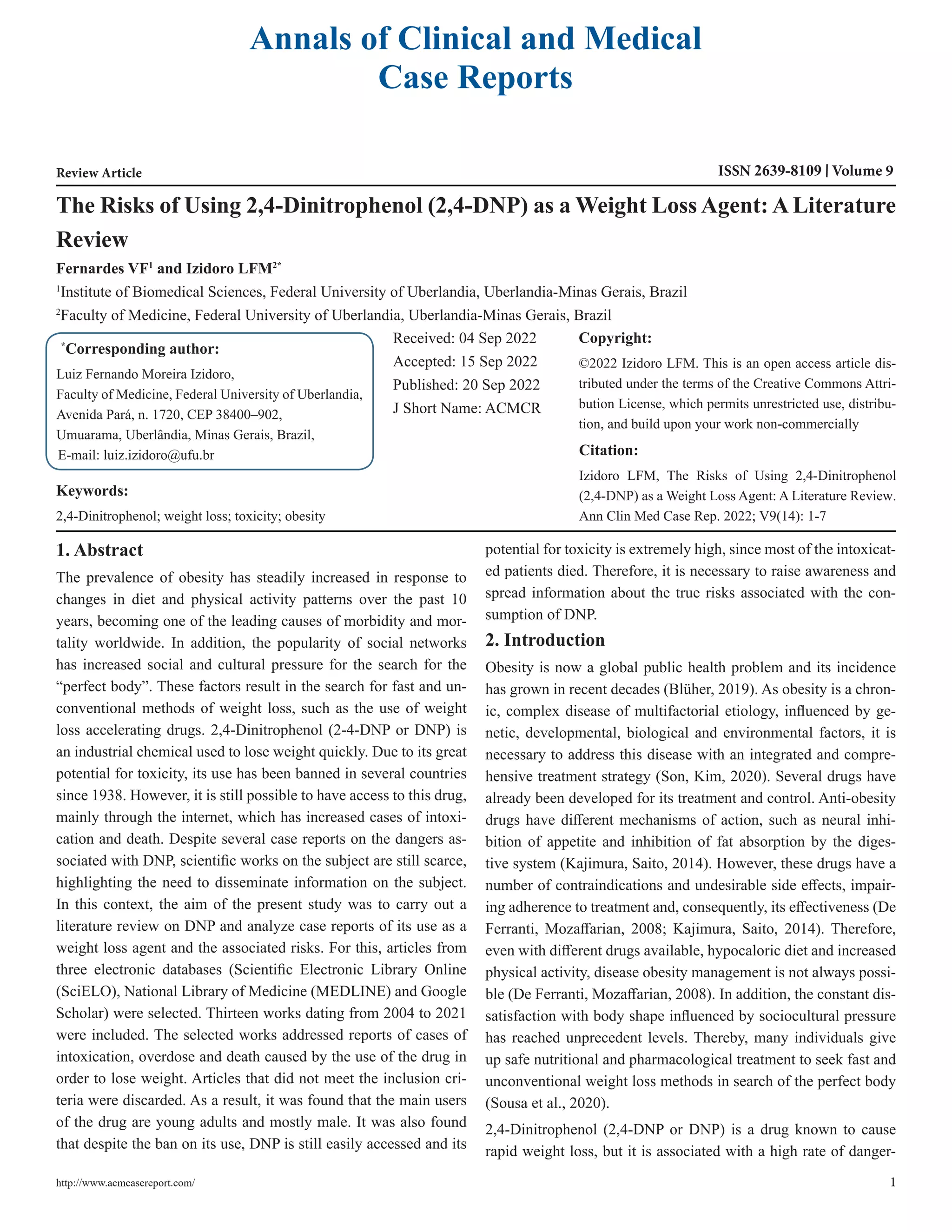 The risks of using 2,4?dinitrophenol (2,4?DNP) as a weight loss agent ...