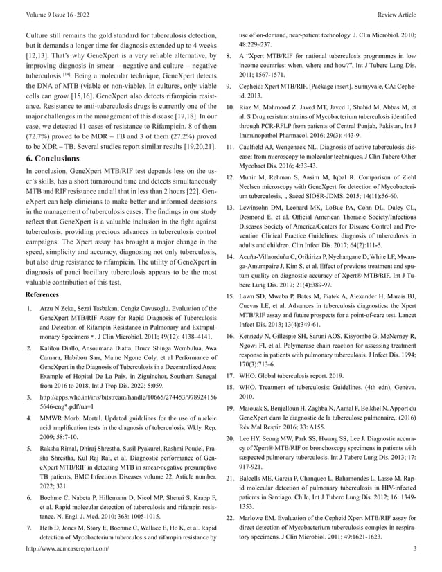 GeneXpert MTB/RIF: A Useful Tool for Rapid and Accurate Diagnosis of ...