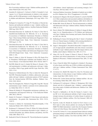 Frequency of Autoimmune Diseases Associated with Type 1 Diabetes ...