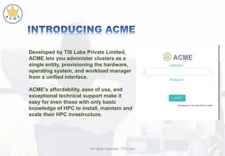 ACME 2.0 ---- New Generation HPC management | PPT