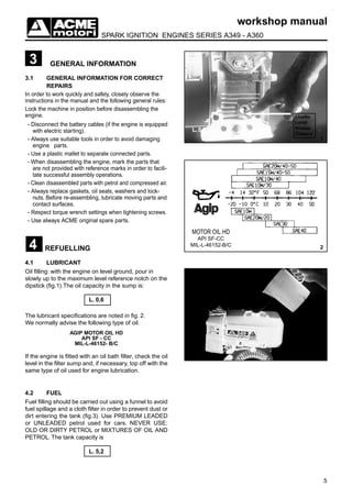 Acme a349 a360 manuel atelier (lombardini im) | PDF