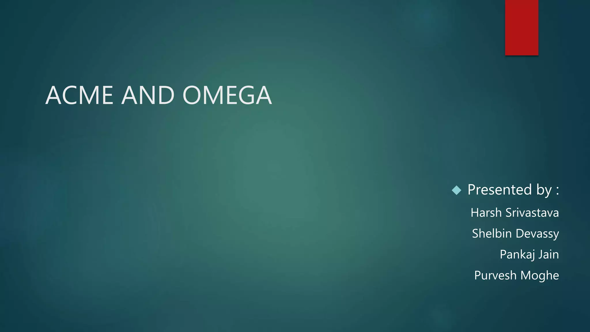 Acme and omega | PPT