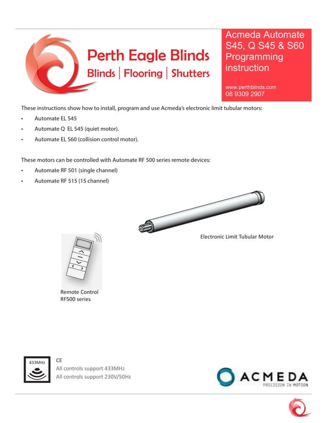 Acmeda motorised-blind-instructions | PDF