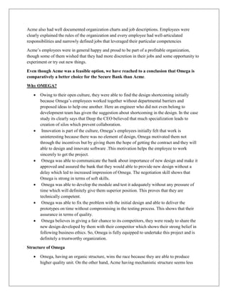 ACME or OMEGA - case analysis | PDF