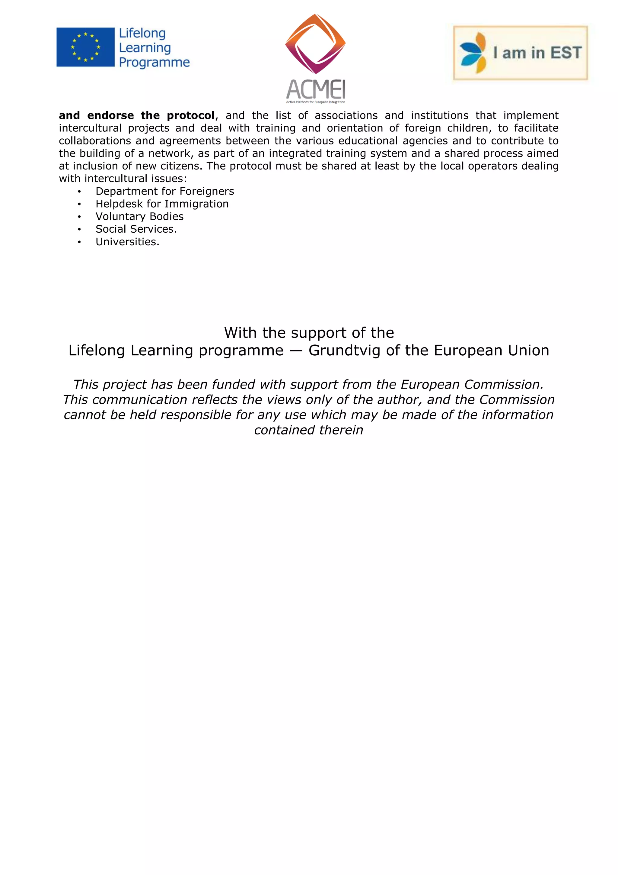 Acmei school welcome protocol | PDF