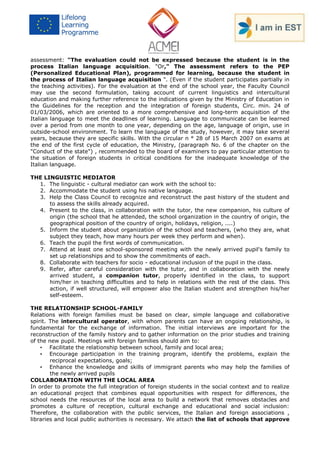 Acmei school welcome protocol | PDF