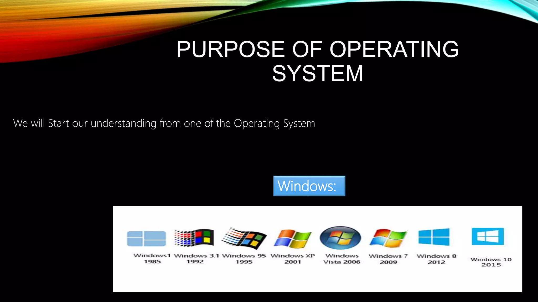 History of Operting System Windows and a simple comparision | PPT