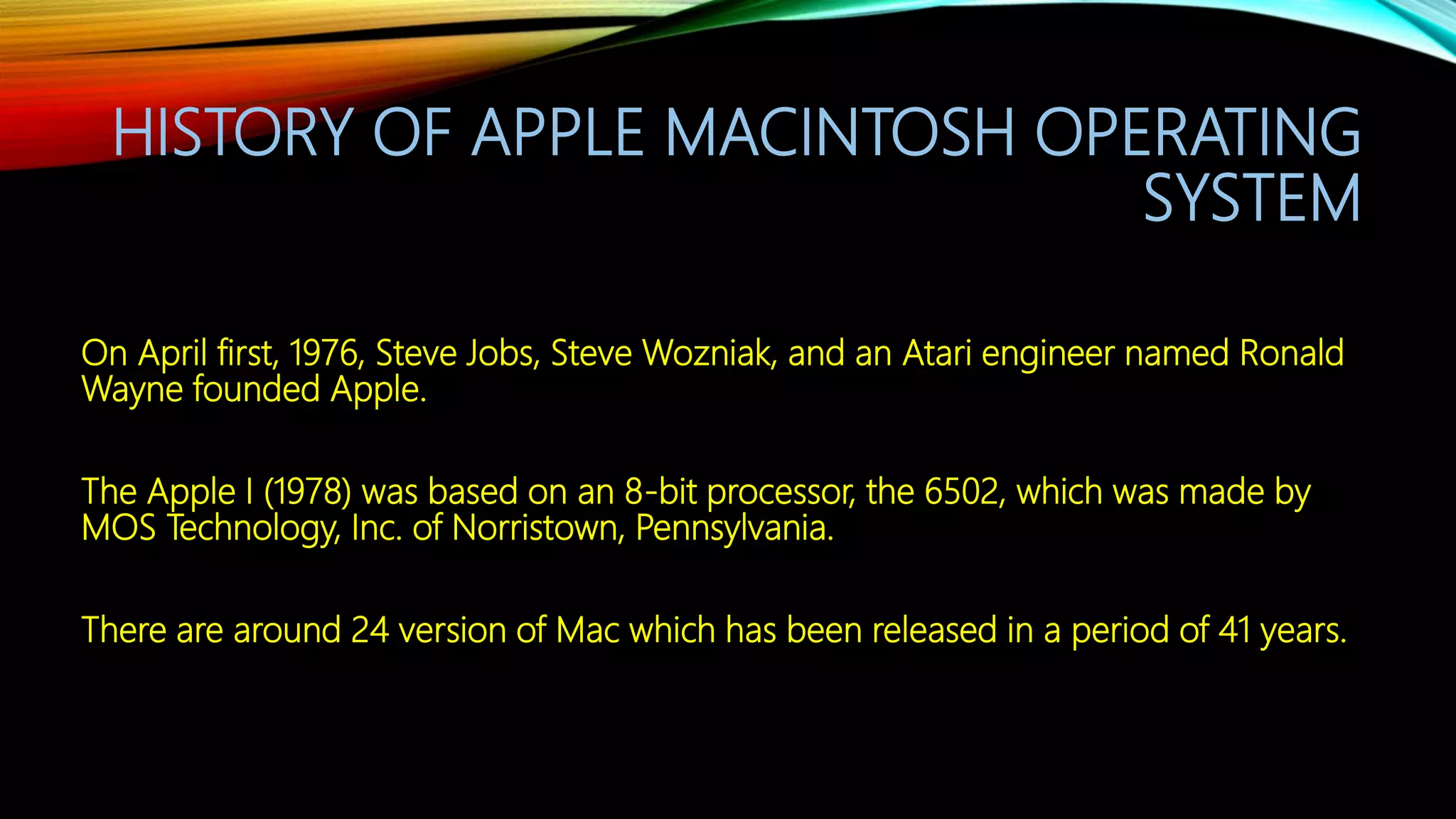 History of Operting System Windows and a simple comparision | PPT