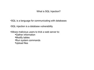 Acme Sql Inject | PPT