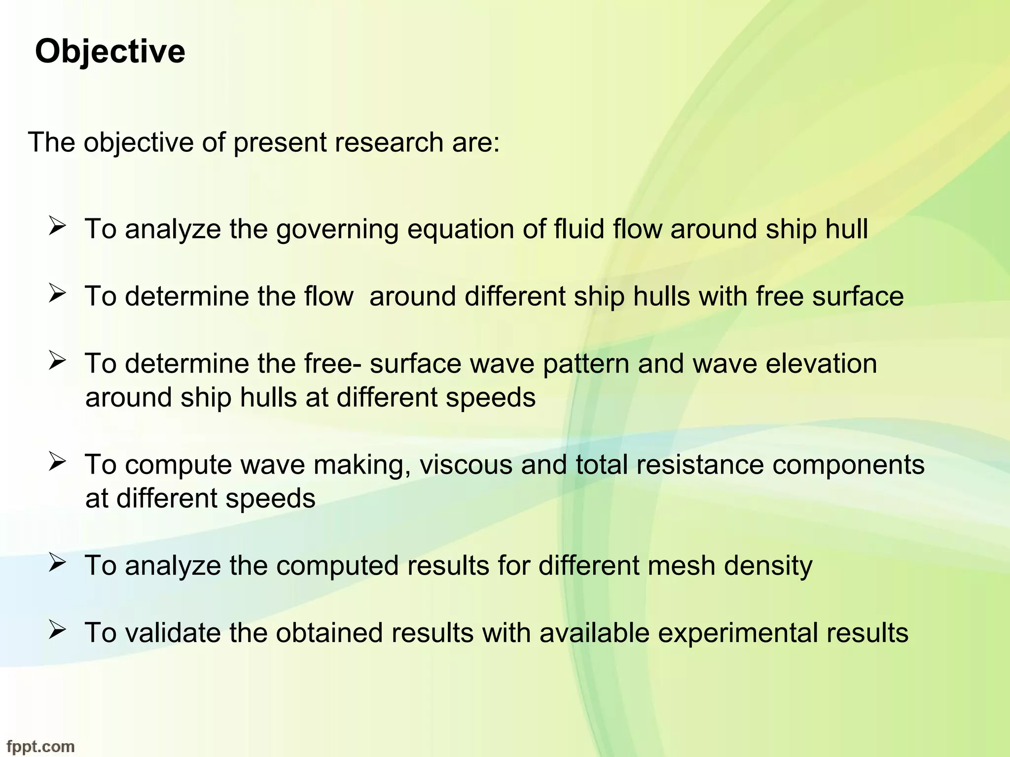 Computation Of Hydrodynamic Characteristics Of Ships Using Cfd Ppt