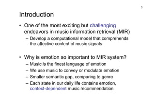 The Acoustic Emotion Gaussians Model for Emotion-based Music Annotation and Retrieval | PDF