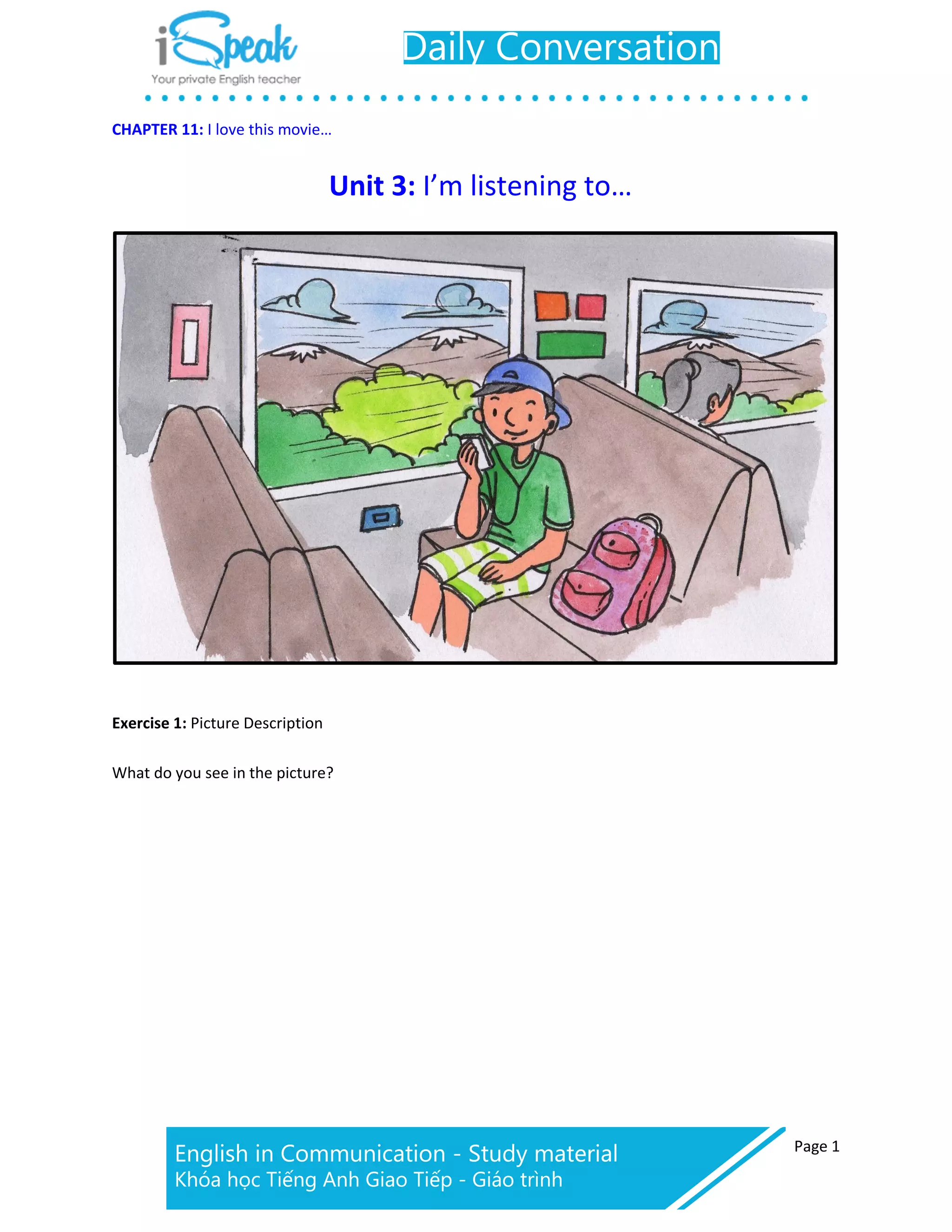 Chapter 11 unit 3. i'm listening to... | PDF