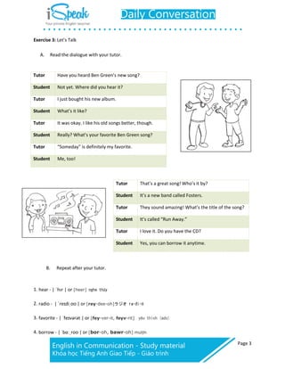 Chapter 11 unit 3. i'm listening to... | PDF