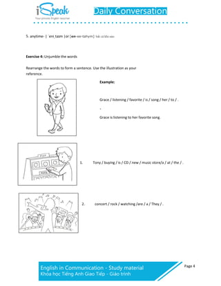 Chapter 11 unit 3. i'm listening to... | PDF