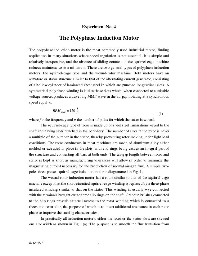 The Polyphase Induction Motor