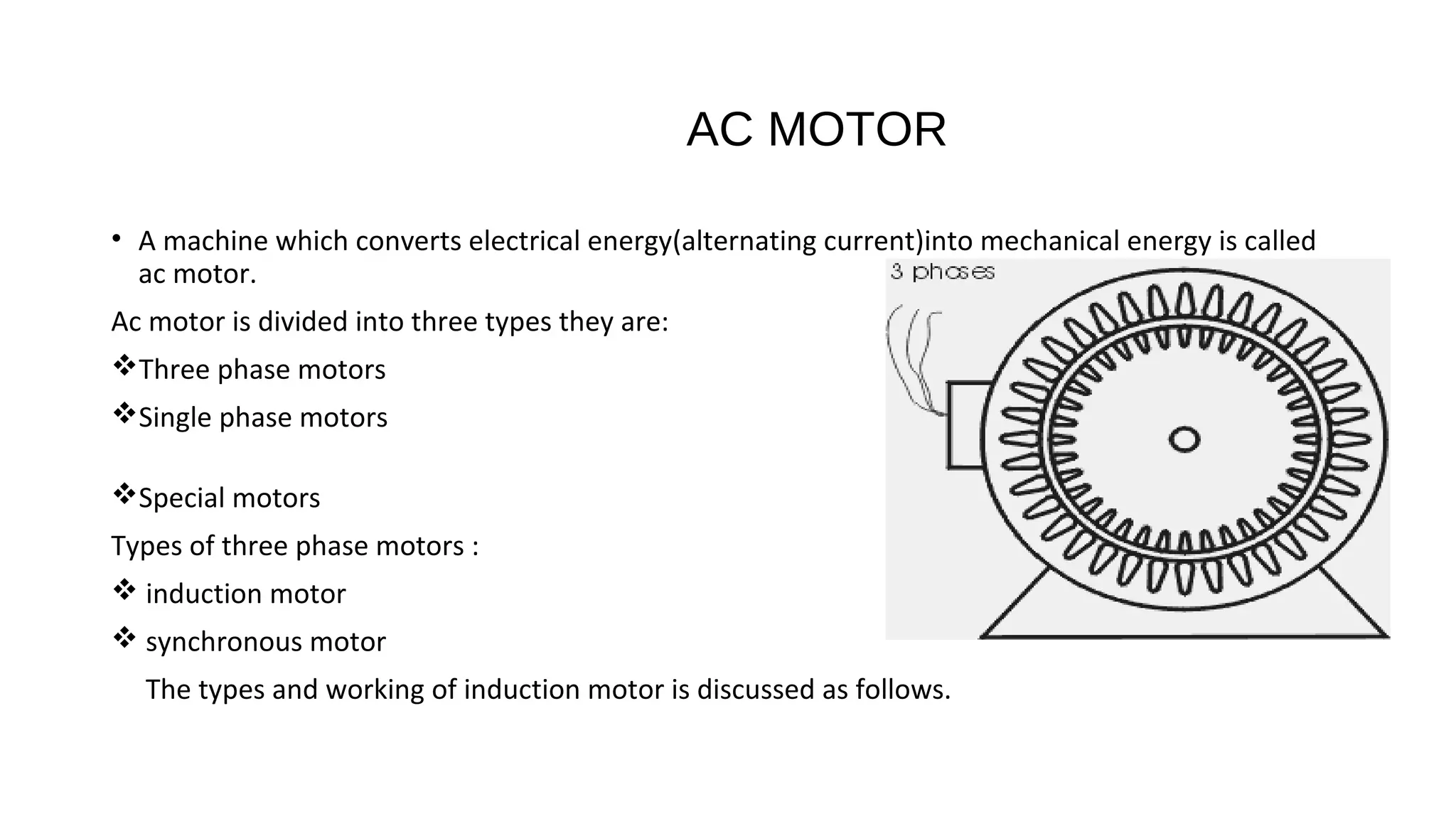 working of induction motor and its types | PPT