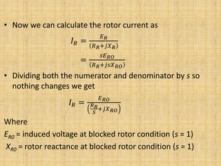 No-load & blocked rotor test, Equivalent circuit, Phasor diagram | PPTX