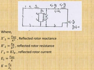 No-load & blocked rotor test, Equivalent circuit, Phasor diagram | PPTX