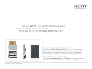 acm credit card holder, wallet | PPT