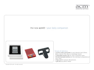 acm credit card holder, wallet | PPT